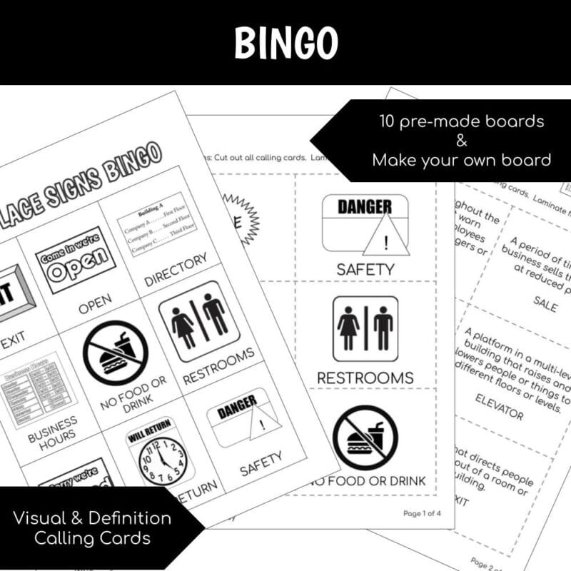 Vocation Unit 10 Bundle - Workplace Signs