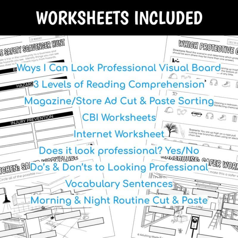 Unit 11 Workplace Safety - Functional Worksheets