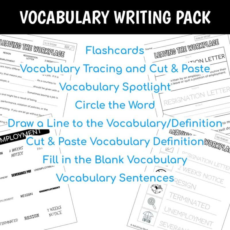 Vocation Unit 12 Bundle - Leaving The Workplace