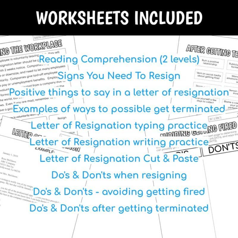 Vocation Unit 12 Bundle - Leaving The Workplace