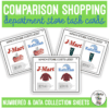 Comparison Shopping (up to $100) Task Cards & Worksheet