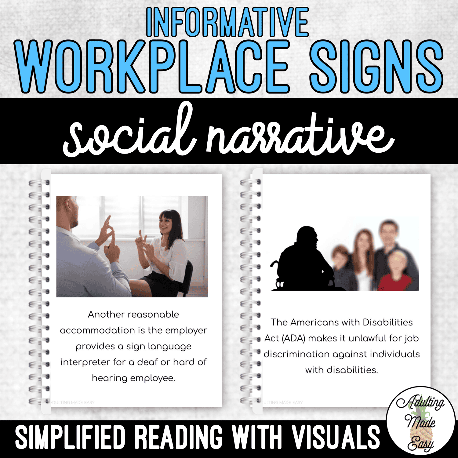 Unit 6 Workplace Accommodations Social Narrative
