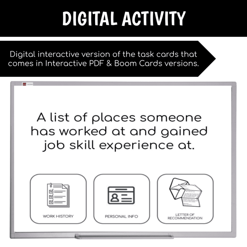 Unit 3 Resume - Vocabulary Pack