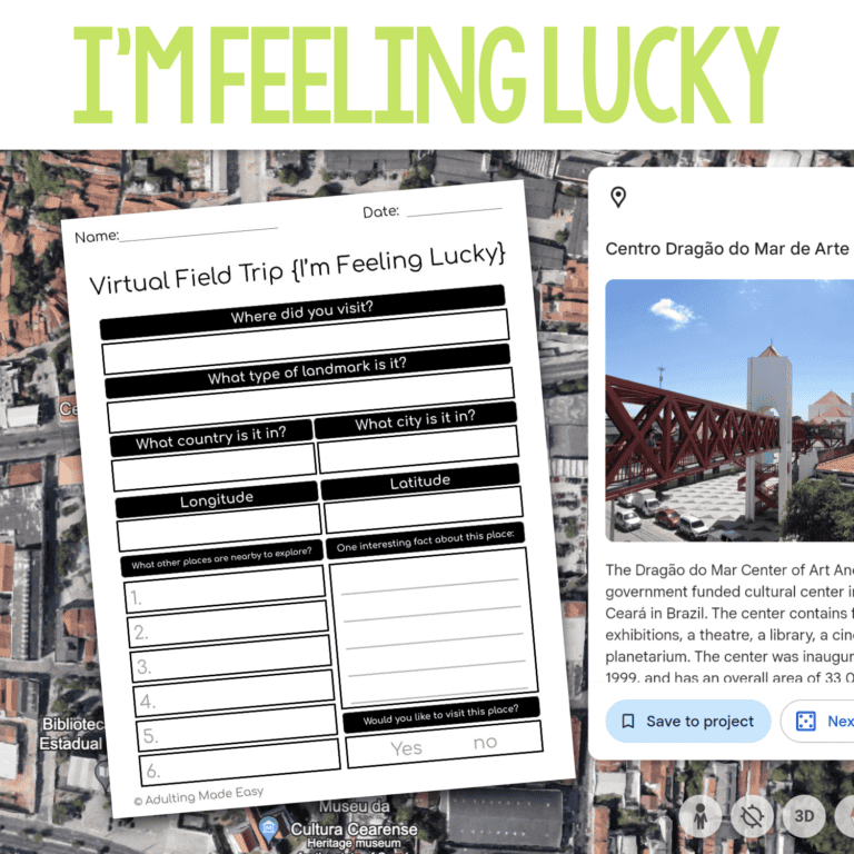 Virtual Field Trip Worksheets