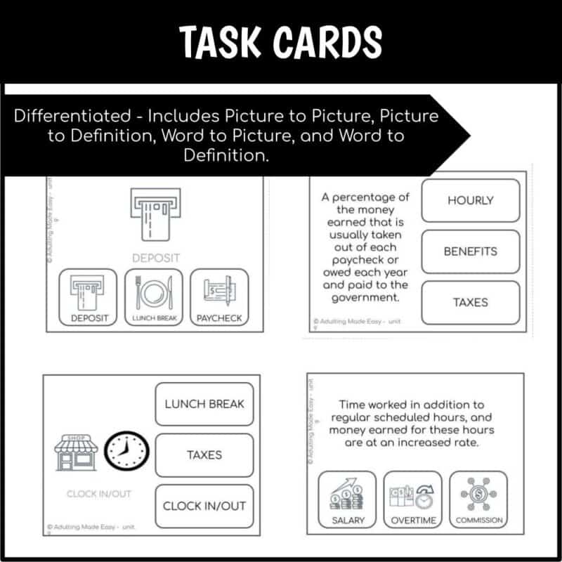 Vocation Unit 9 Bundle - Getting Paid