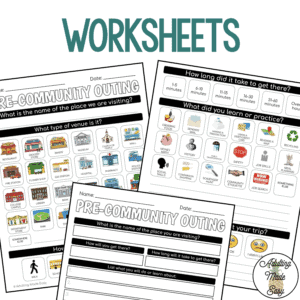 Community Outing CBI Visual Reflection Worksheets