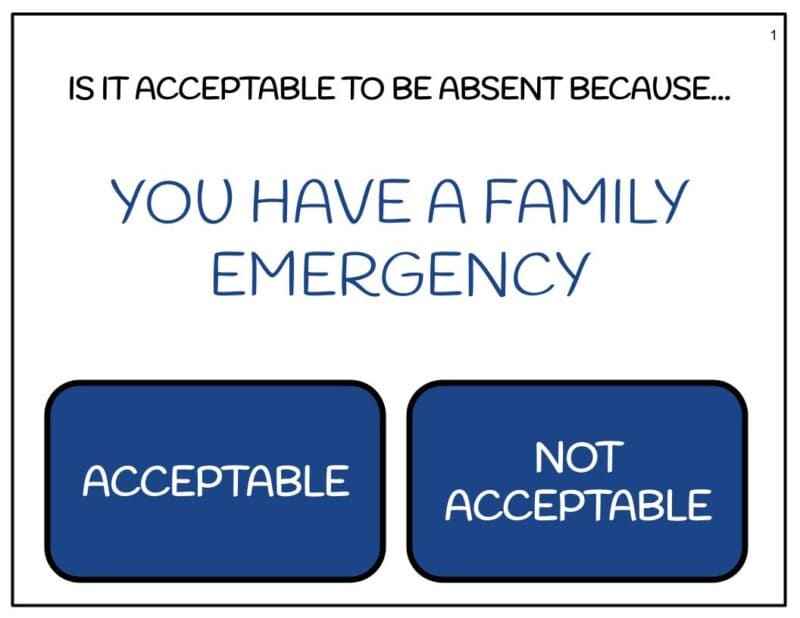 Acceptable or Not Acceptable In The Workplace Digital Task Cards
