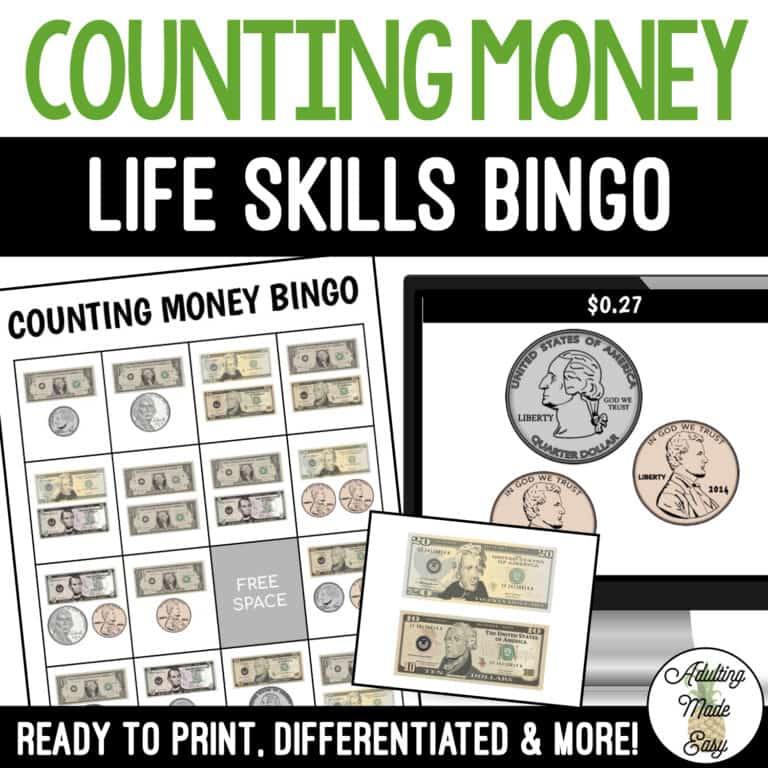 Counting Money (US) BINGO Game