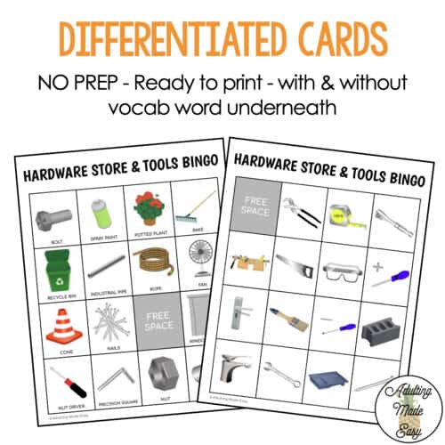 Hardware Store BINGO Game
