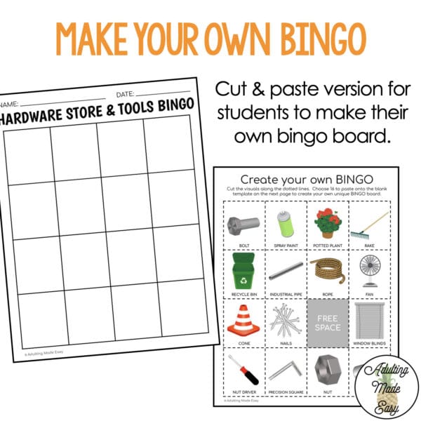 Hardware Store BINGO Game