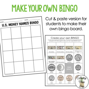 US Money BINGO Game