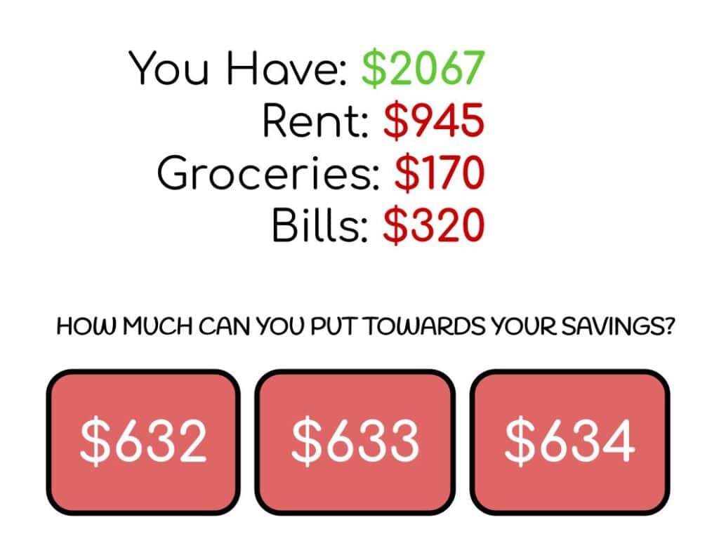 Budgeting for Savings Digital Task Cards