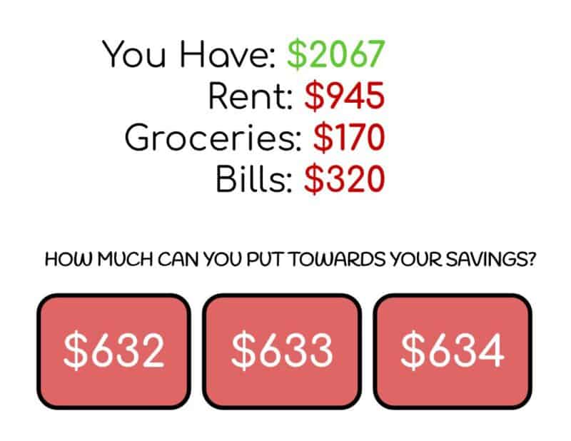 Budgeting for Savings Digital Task Cards