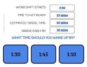 Leaving For Work In Time Digital Task Cards