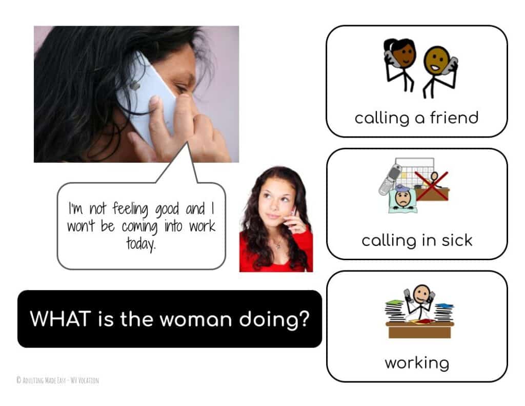 WH Questions Vocation Pictures Digital Task Cards SS