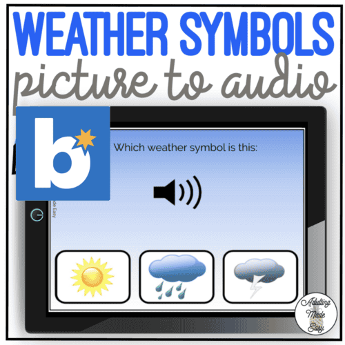 Which Weather Symbol? Picture to Audio Boom Cards