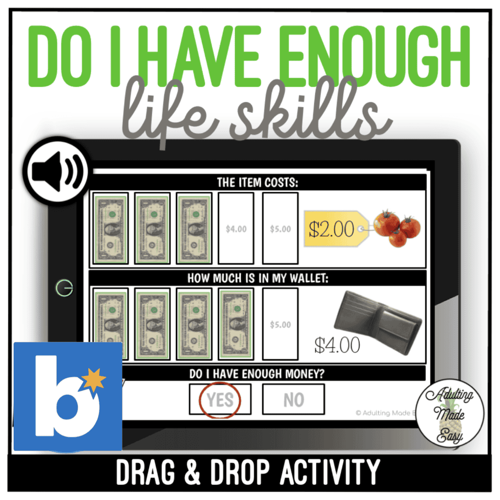 Do I Have Enough? Drag & Drop Boom Cards