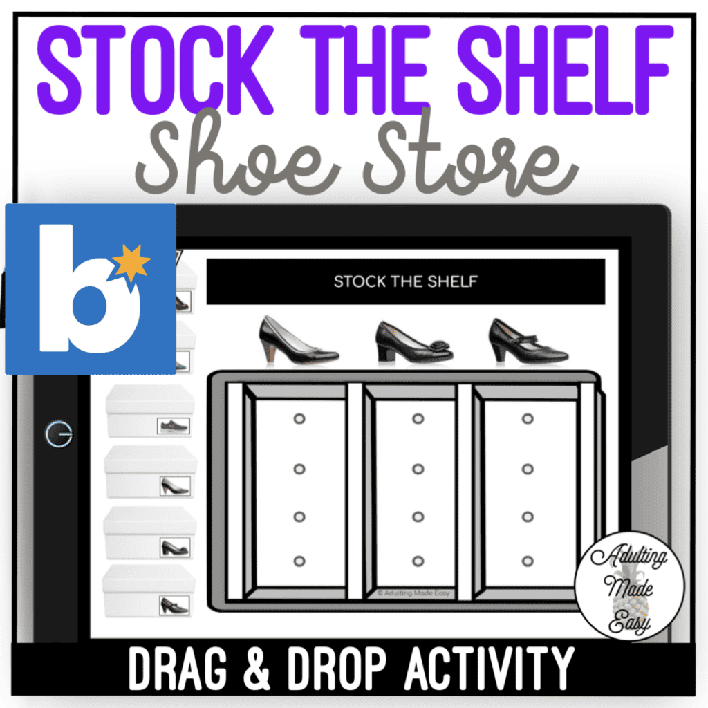 Stock the Shelf (Shoe Store) Drag & Drop Boom Cards