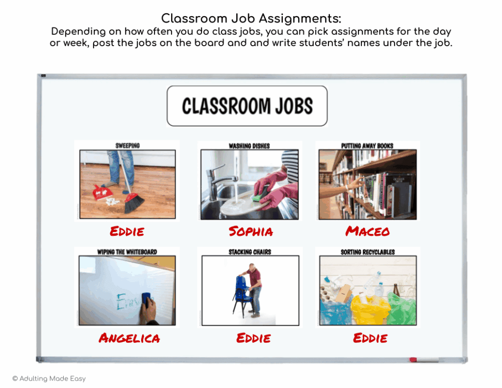Classroom Jobs & Chores Bulletin Board Visuals