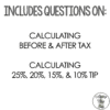 Calculating Tip Digital Task Cards