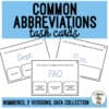 Abbreviations Task Cards