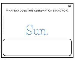 Abbreviations Task Cards