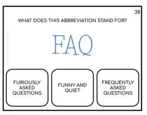 Abbreviations Task Cards