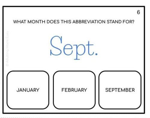 Abbreviations Task Cards
