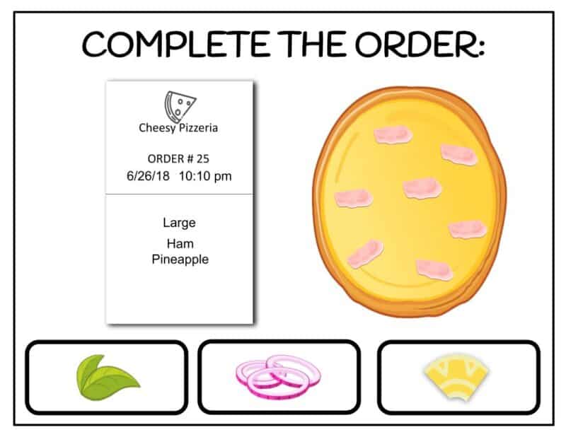 Complete The Order - Pizzeria Digital Task Cards