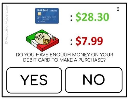 Debit Card Grocery Store Task Cards