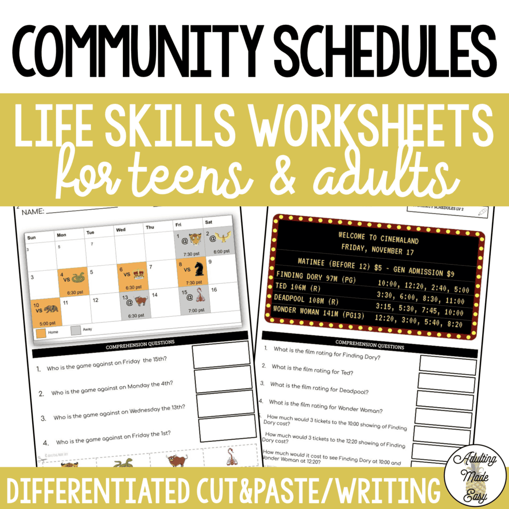 Functional Activities For When You Watch A Movie With Your Class