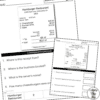 Reading Restaurant Receipts Worksheets