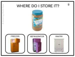 Food Storage Field of 3 Task Cards