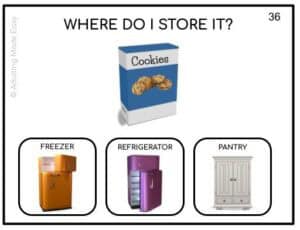 Food Storage Field of 3 Task Cards