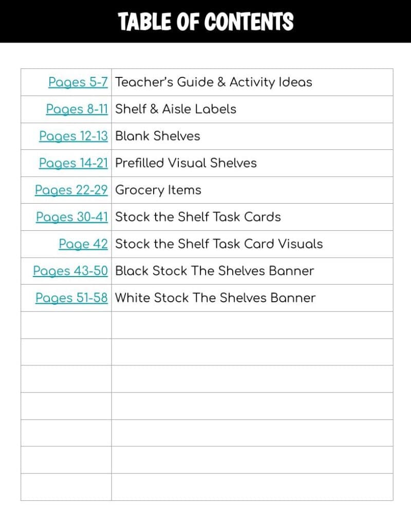 Grocery Store Stock The Shelves Interactive Bulletin Board Work Task