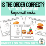 Is The Order Correct? - Fast Food - Large Task Cards
