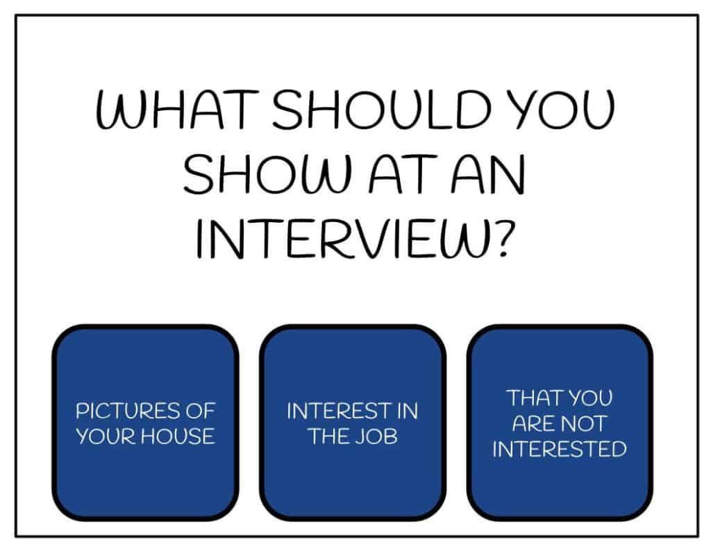 Job Interview Digital Task Cards