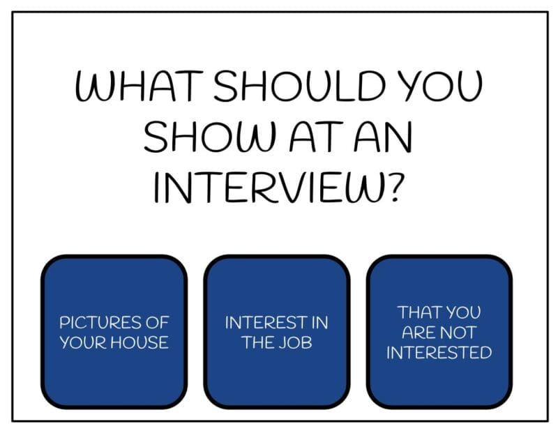 Job Interview Digital Task Cards