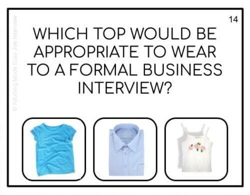 Job Interview Task Cards