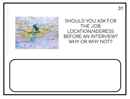 Job Interview Task Cards