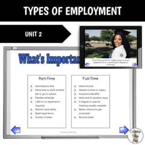 Vocation Unit 2 Bundle - Types of Employment