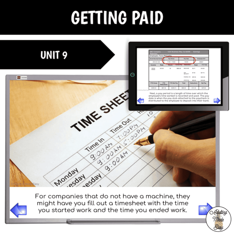 Vocation Unit 9 Bundle - Getting Paid