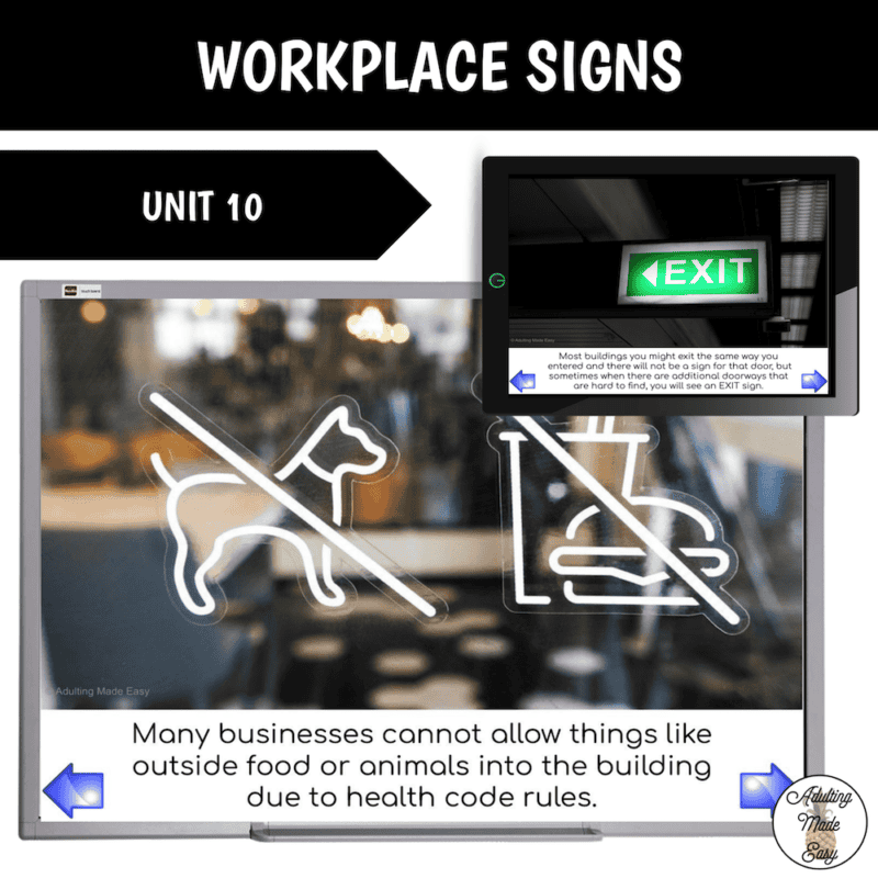 Vocation Unit 10 Bundle - Workplace Signs