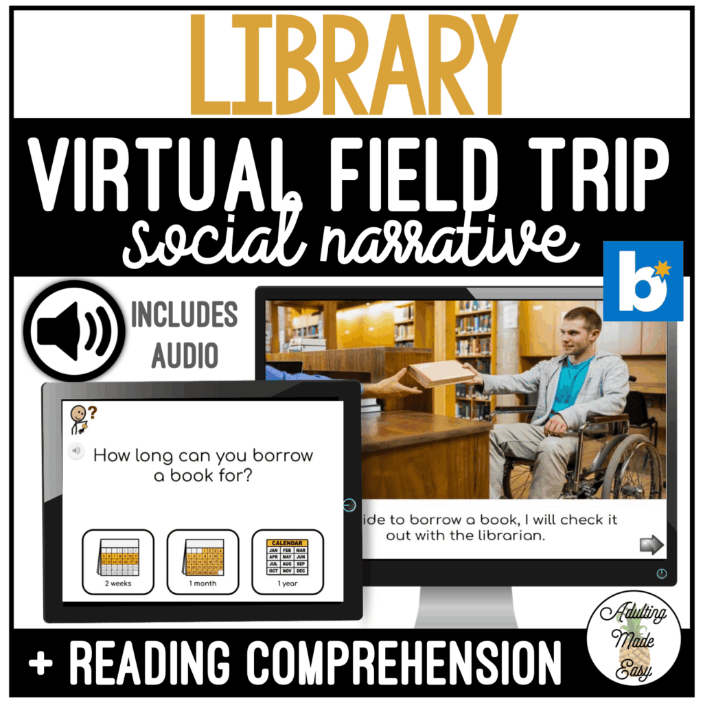 Library Virtual Field Trip Boom Cards