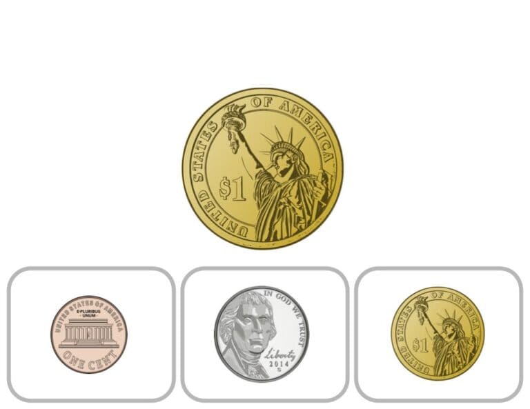 US Coins & Bills Matching Digital Task Cards