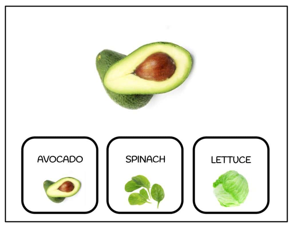 Grocery Store Food Vocabulary Digital Task Cards