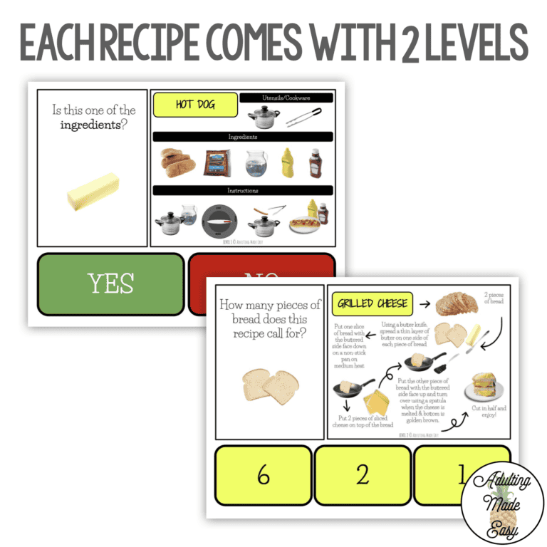 Reading Simple Recipes 2 Digital Task Cards