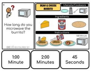 Reading Simple Recipes 3 Task Cards SS