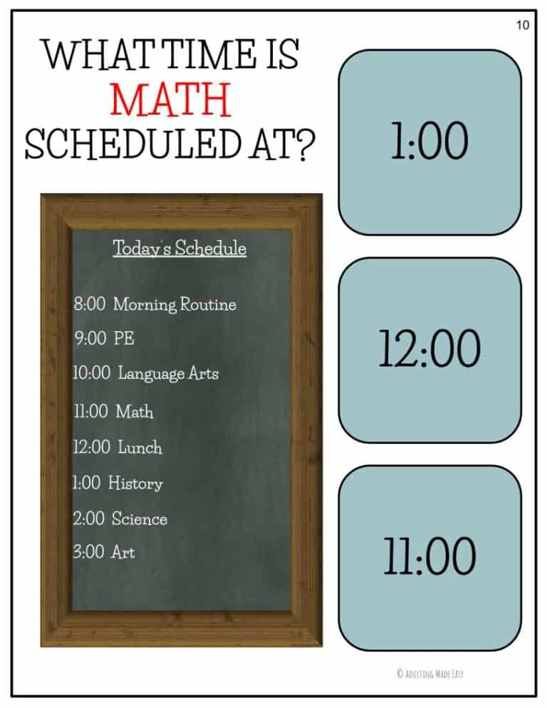 Reading Time & Schedules Digital Task Cards