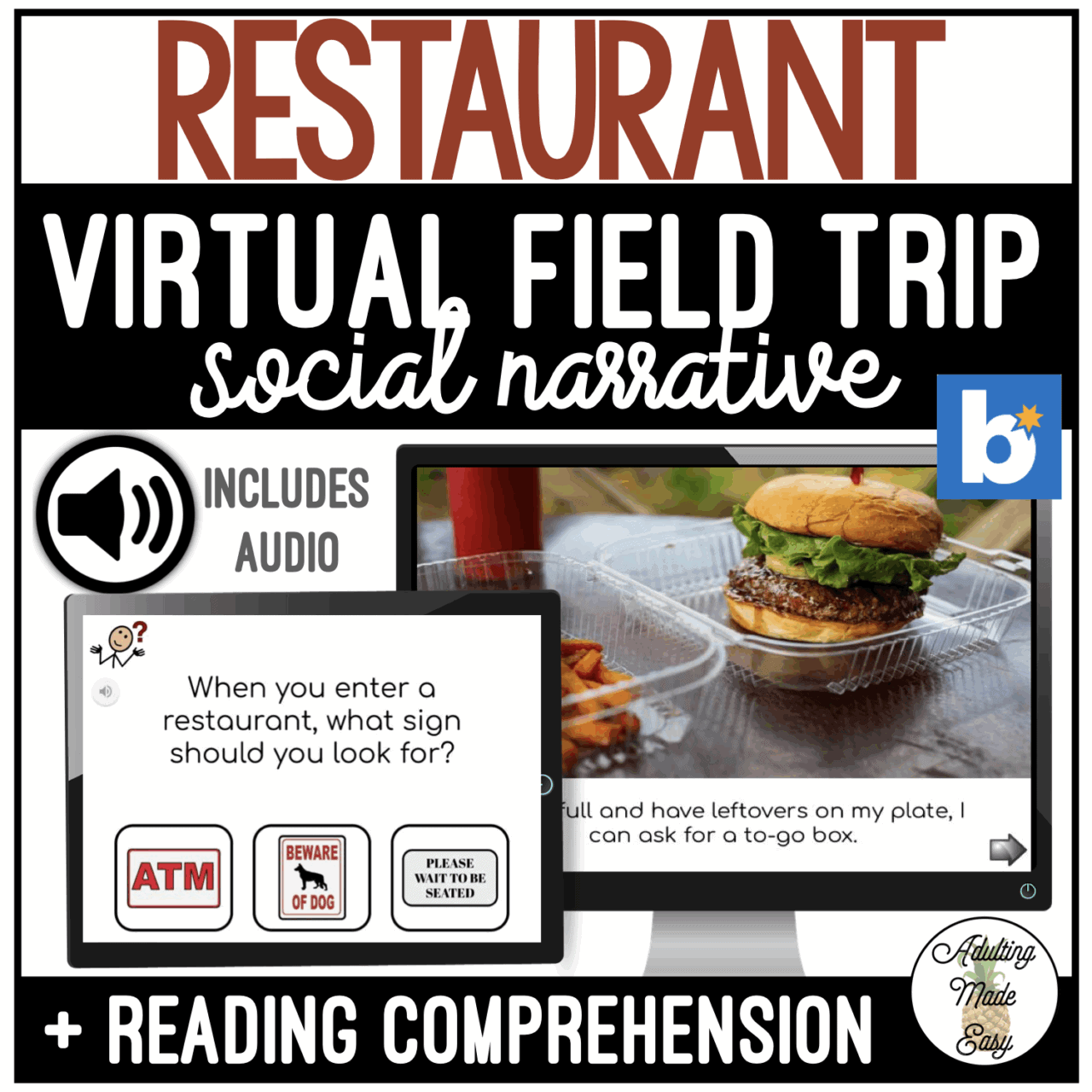 Restaurant Virtual Field Trip Boom Cards